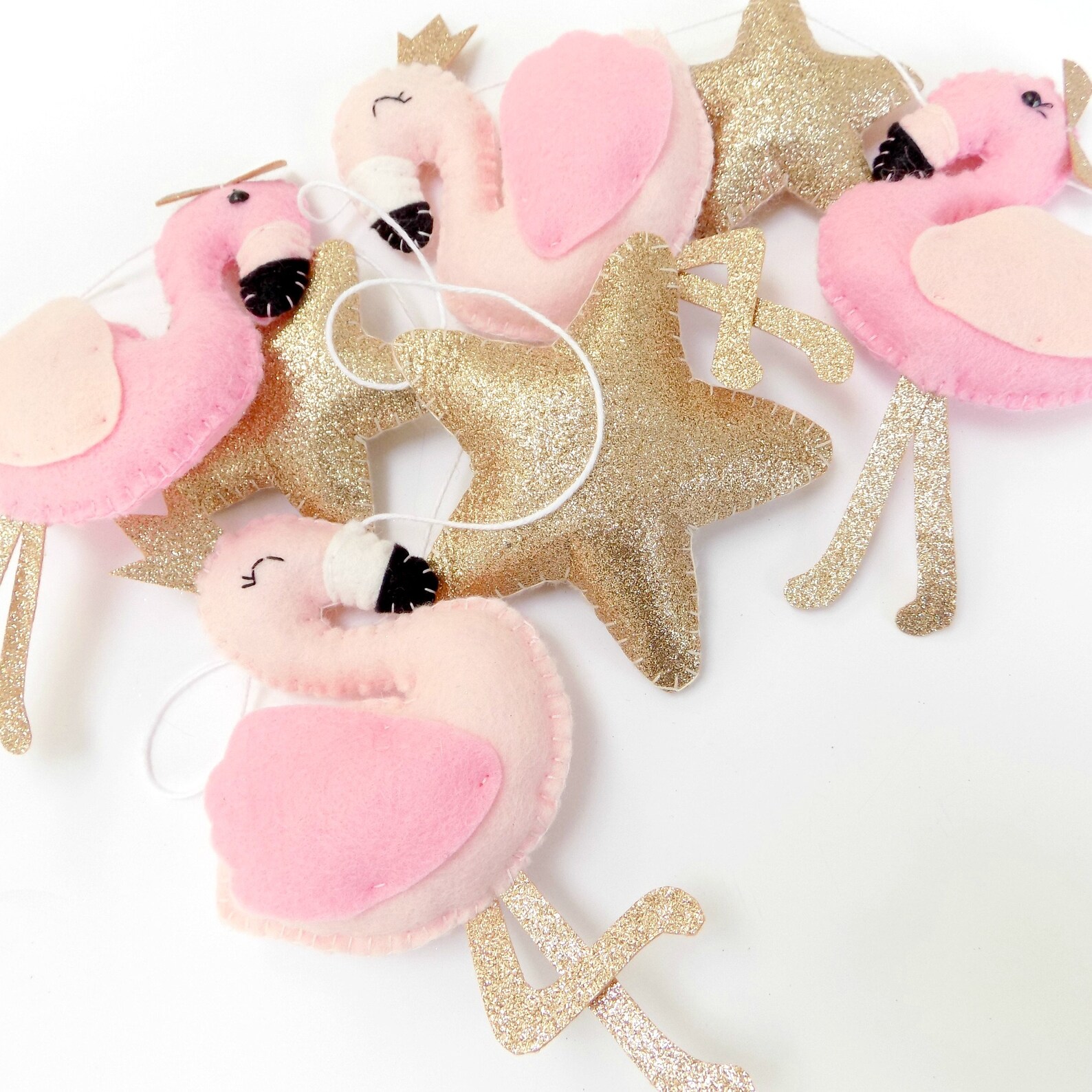 PDF Pattern and Templates to Make a Felt Flamingo Garland. Instant ...