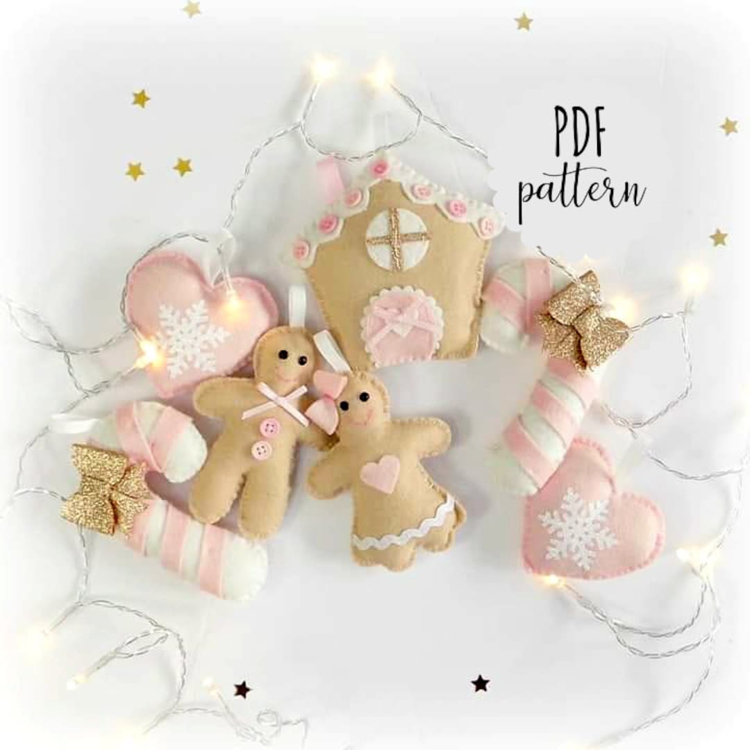 PDF Instructions and Pattern Felt Gingerbread Garland. Felt Kit ...