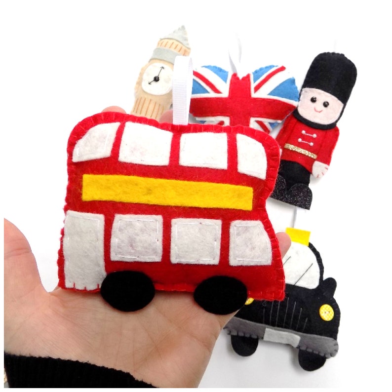 PDF Pattern to Make London Themed Decorations. Felt Sewing - Etsy