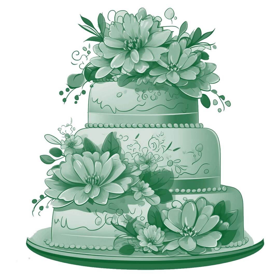8 Wedding Cake Photoshop Brushes ABR Compatible All PS Procreate Design ...