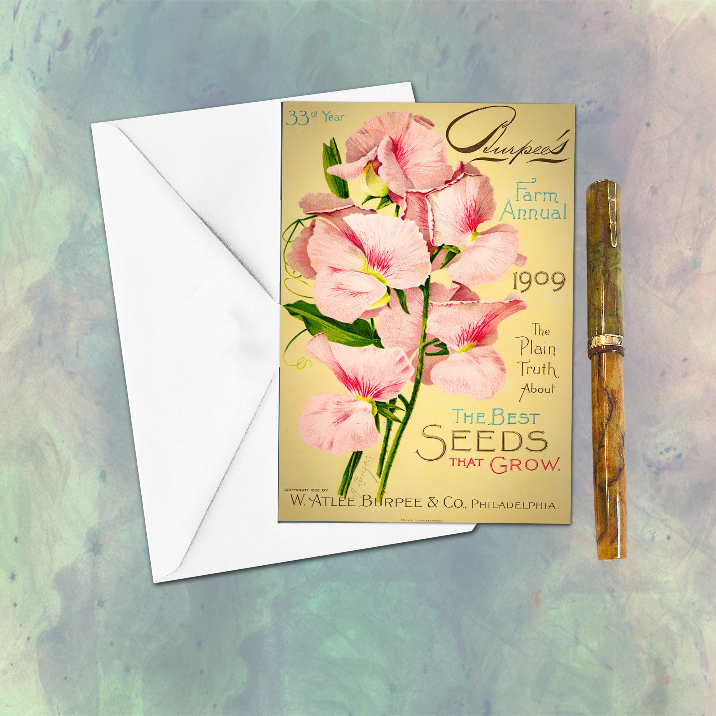 Vintage Burpee Seed Catalog Cover 1909 Printable Blank - Etsy