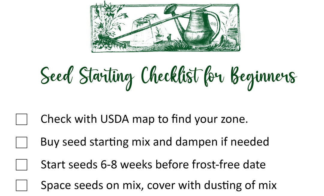Spring Seed Starting Checklist Printable Download Simple Steps to ...