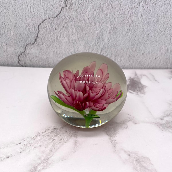 Large Vintage Glass Paperweight - Etsy