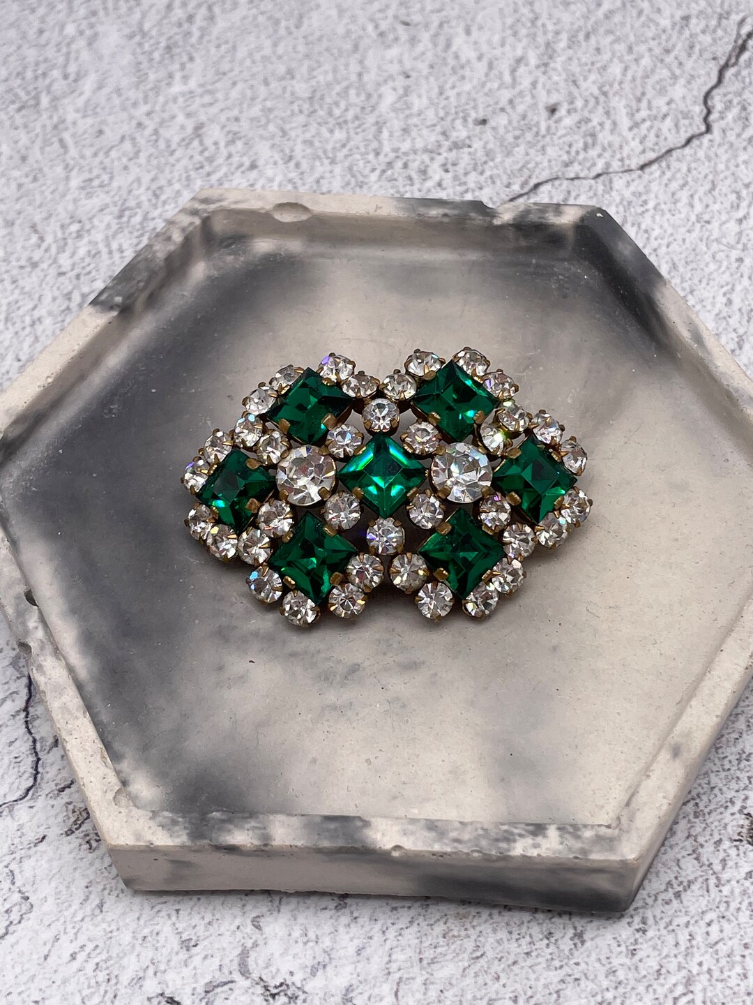 Vintage Schoffel and Co Austrian Crystal Brooch - Etsy