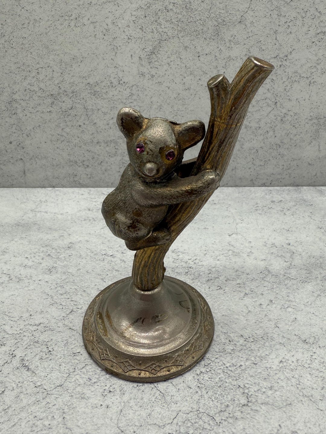 Vintage Ceramic Metal Koala on Tree Figurine - Etsy