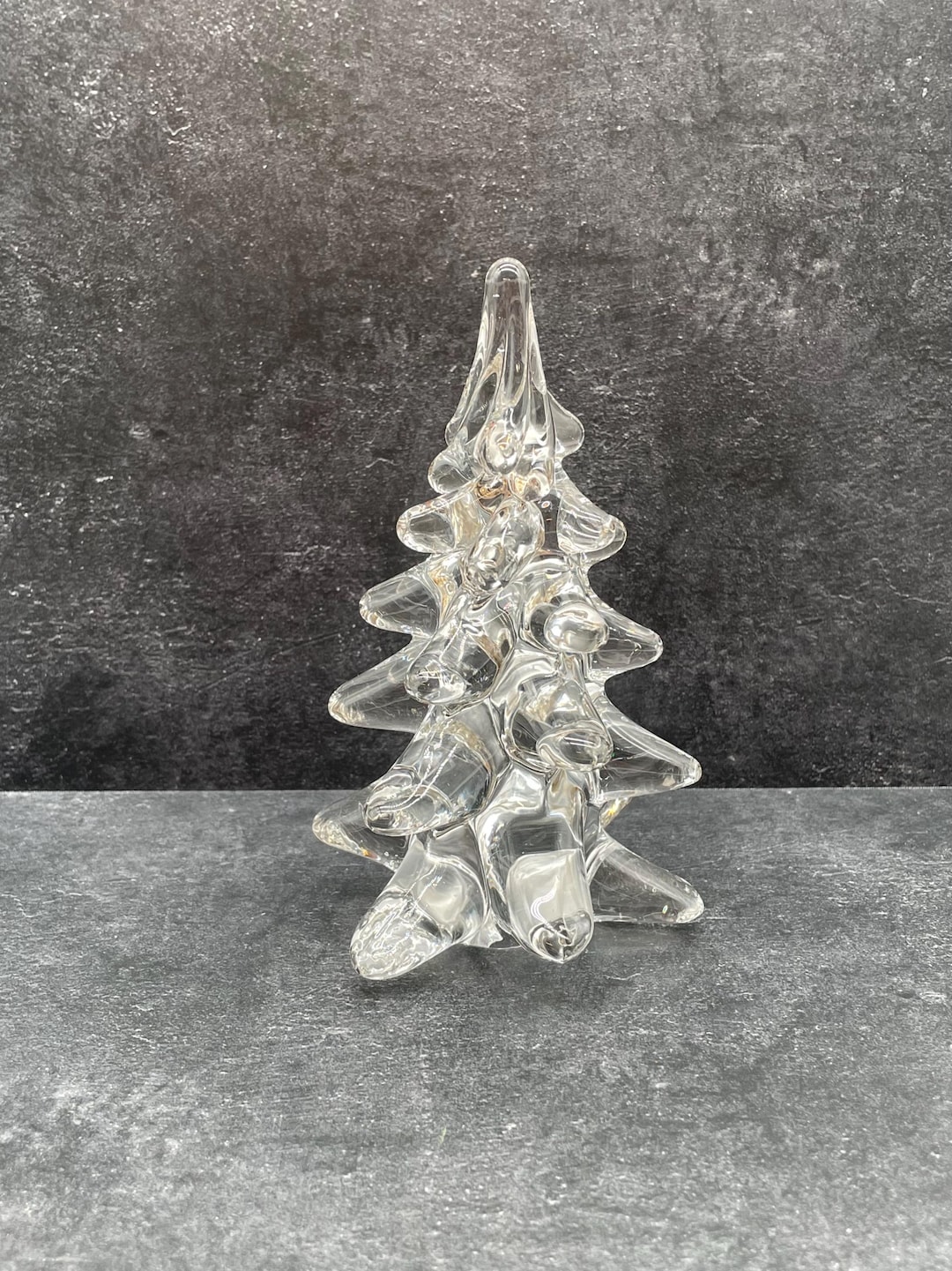 Vintage Clear Glass Christmas Tree - Etsy