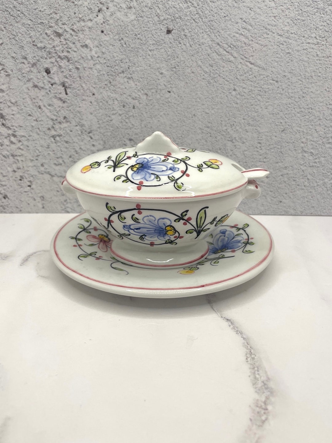 Vintage Anfora Agueda Hand Painted Ceramic Portuguese Mustard Pot - Etsy