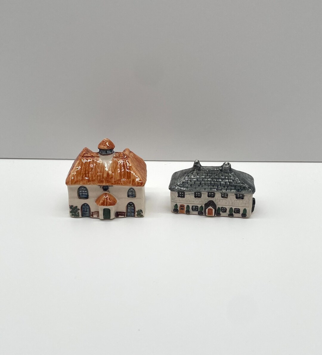 Vintage Miniature Ceramic Cottages - Etsy