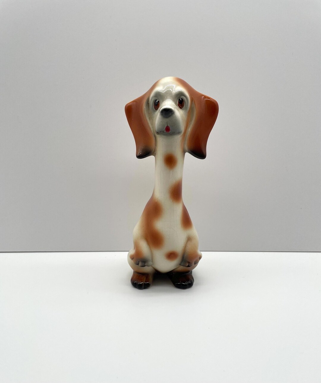 Vintage MCM Long Neck Dog Figurine - Etsy