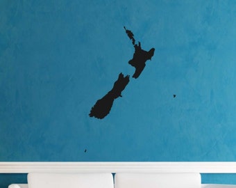 World Map New Zealand - Etsy