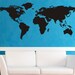 World Map Wall Decal - Vinyl World Map - Etsy