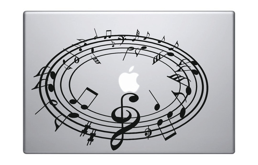 Music Note MacBook Decal, MacBook Sticker, Laptop Decals, Laptop ...
