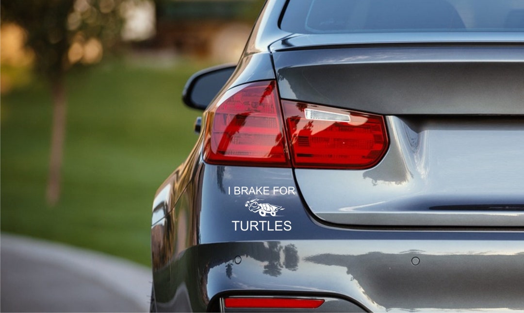 I Brake for Turtles Bumper Sticker Vinyl Decals - Etsy