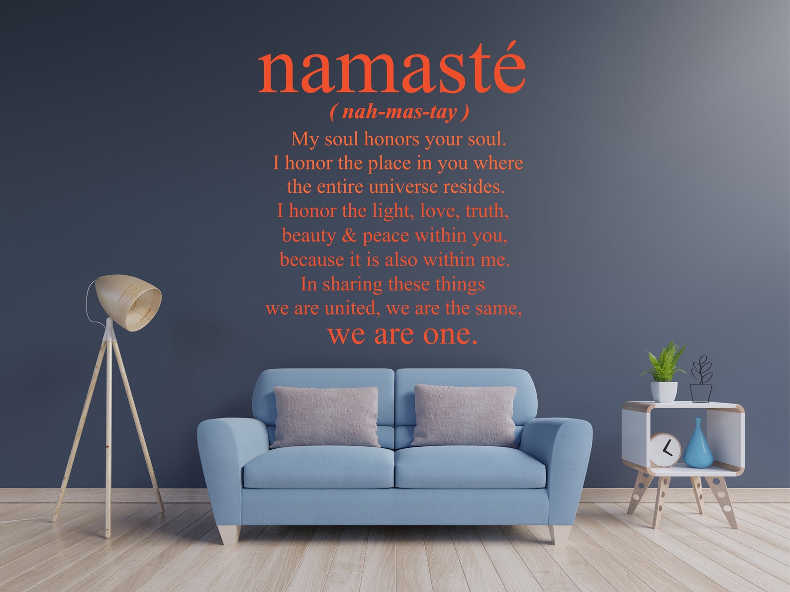 Namaste Wall Decal Namaste Wall Art Yoga Wall Decal | Etsy