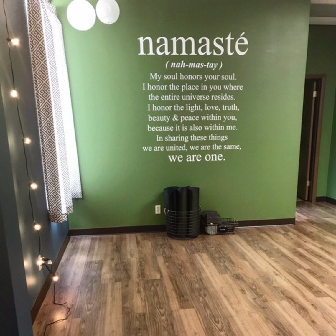 Namaste Wall Decal Namaste Wall Art Yoga Wall Decal | Etsy