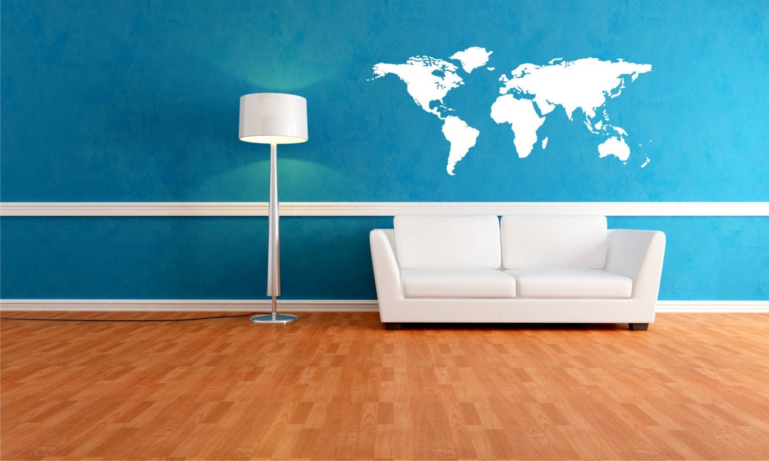 World Map Wall Decal Vinyl World Map Wall Decals Wall | Etsy Ireland