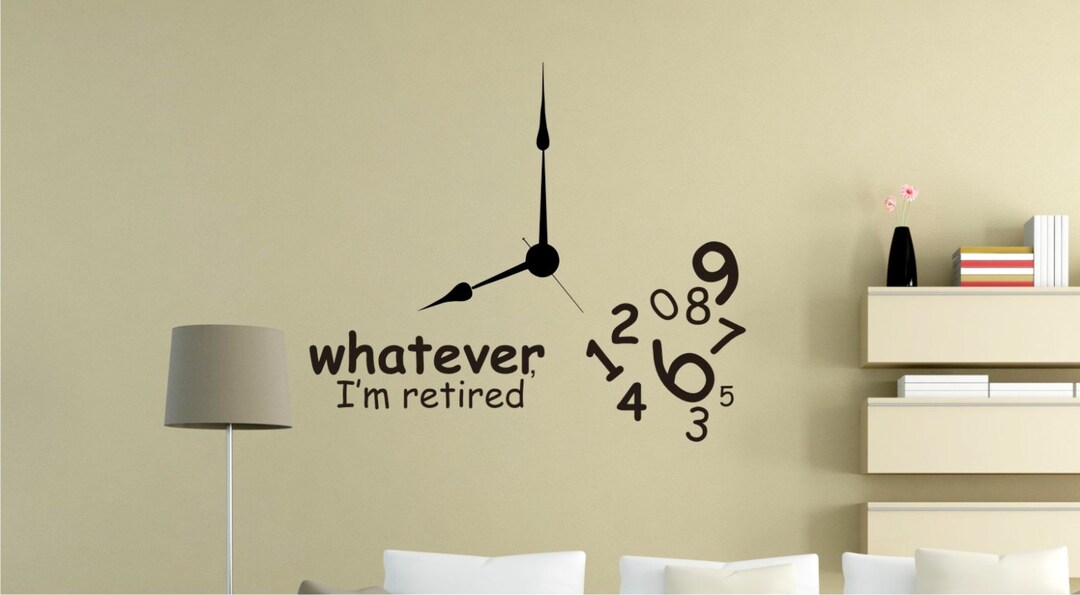 Wall Decal Funny Wall Clock Wall Decal Sticker Vinyl Home Decor Office ...