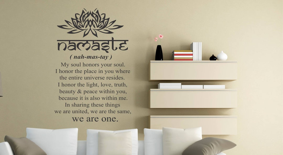 Namaste Wall Decals, Yoga Wall Decal, Vinyl Wall Decal Namaste, Wall ...