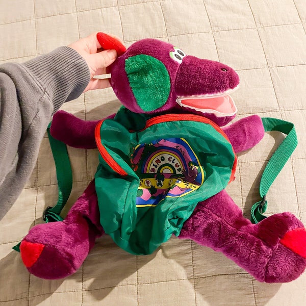 90s Barney Backpack - Etsy