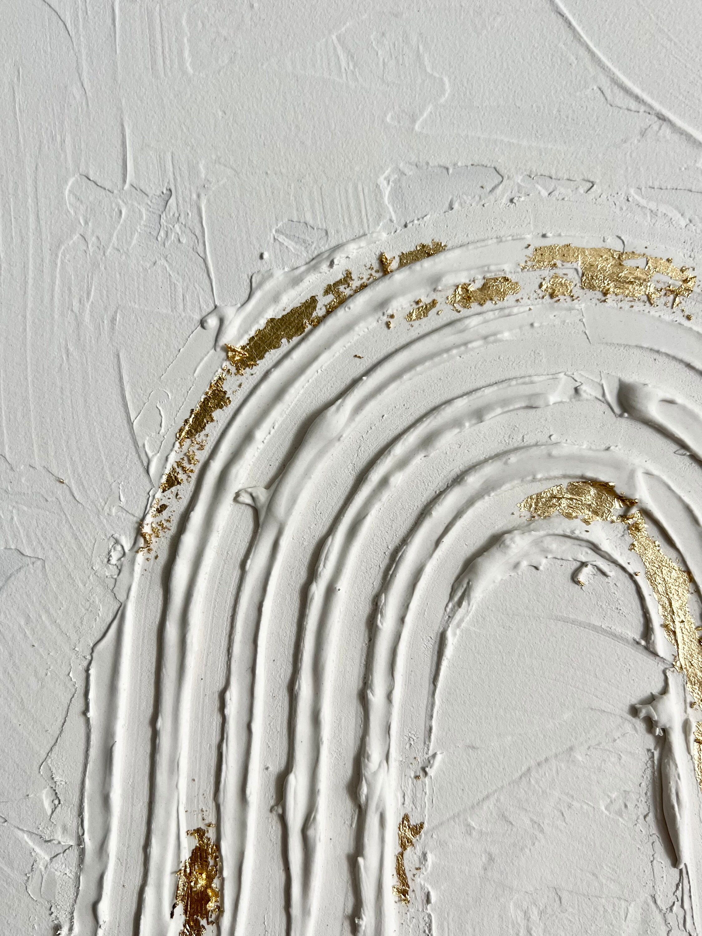 White Plaster Abstract Wall Art Plaster Art Custom Wall Art Custom ...