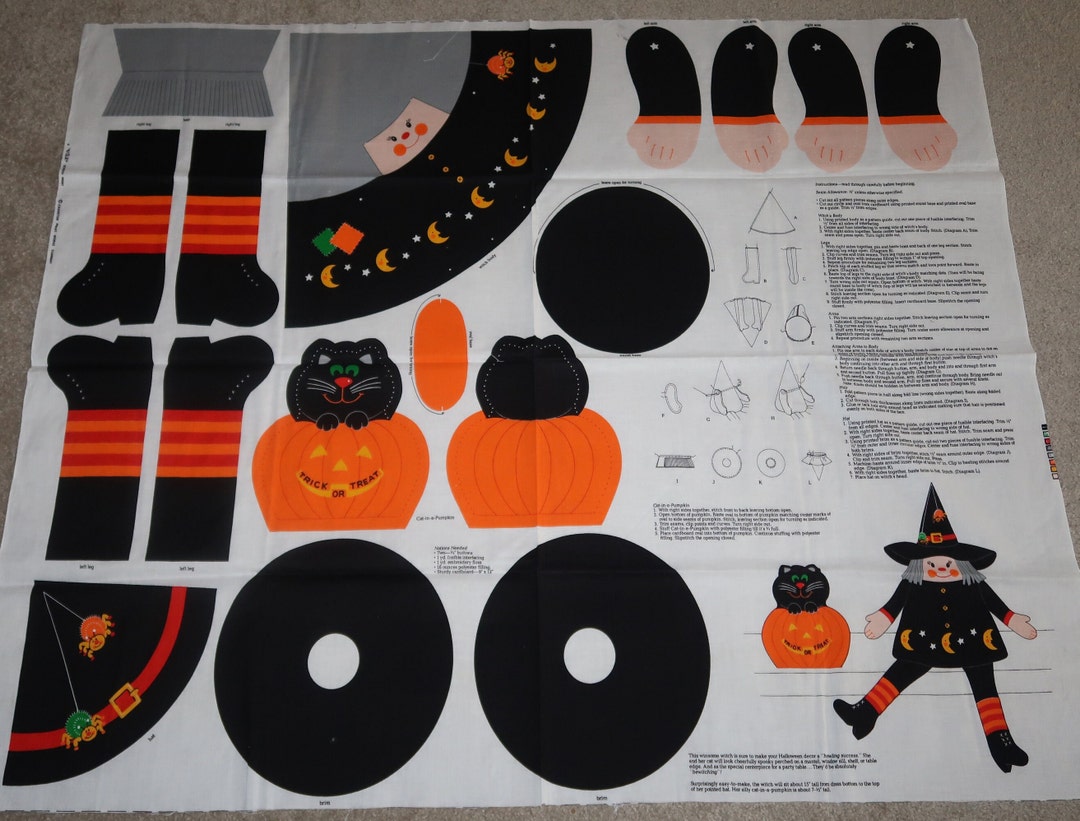 HALLOWEEN Witch 15 Inch Fabric Panel - Etsy