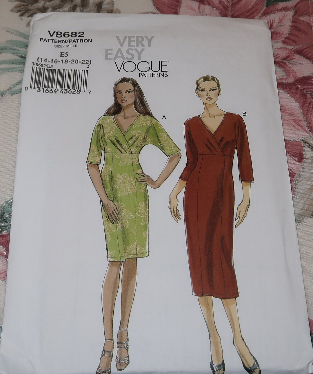 Uncut 14-22 Very Easy Vogue 8682 Misses Dress Pattern - Etsy