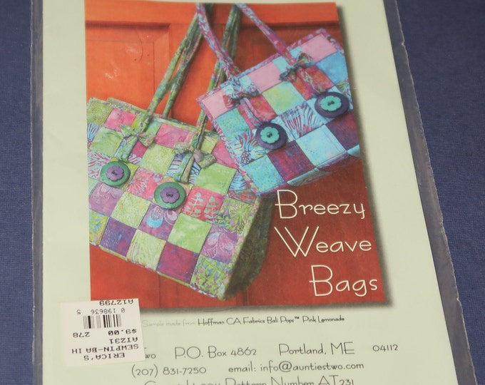 Aunties Two Patterns, Breezy Weave Bags Pattern - Etsy