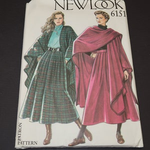 Uncut 8-18 New Look 6151 Skirt and Cape Pattern - Etsy