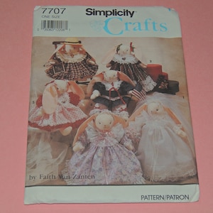 Uncut Simplicity 7707 Bunny With Seasonal Wardrobe Clothing Pattern by ...