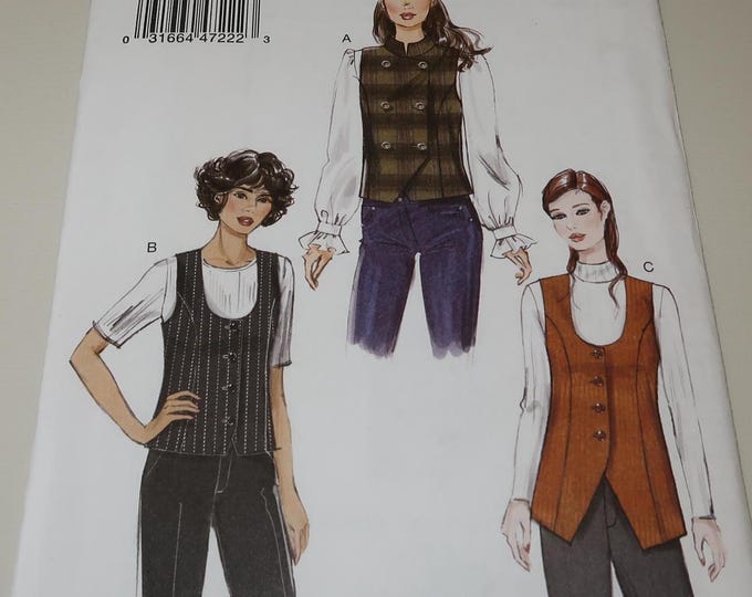 Uncut 14-22 Very Easy Vogue 9273 Misses Vest Pattern - Etsy