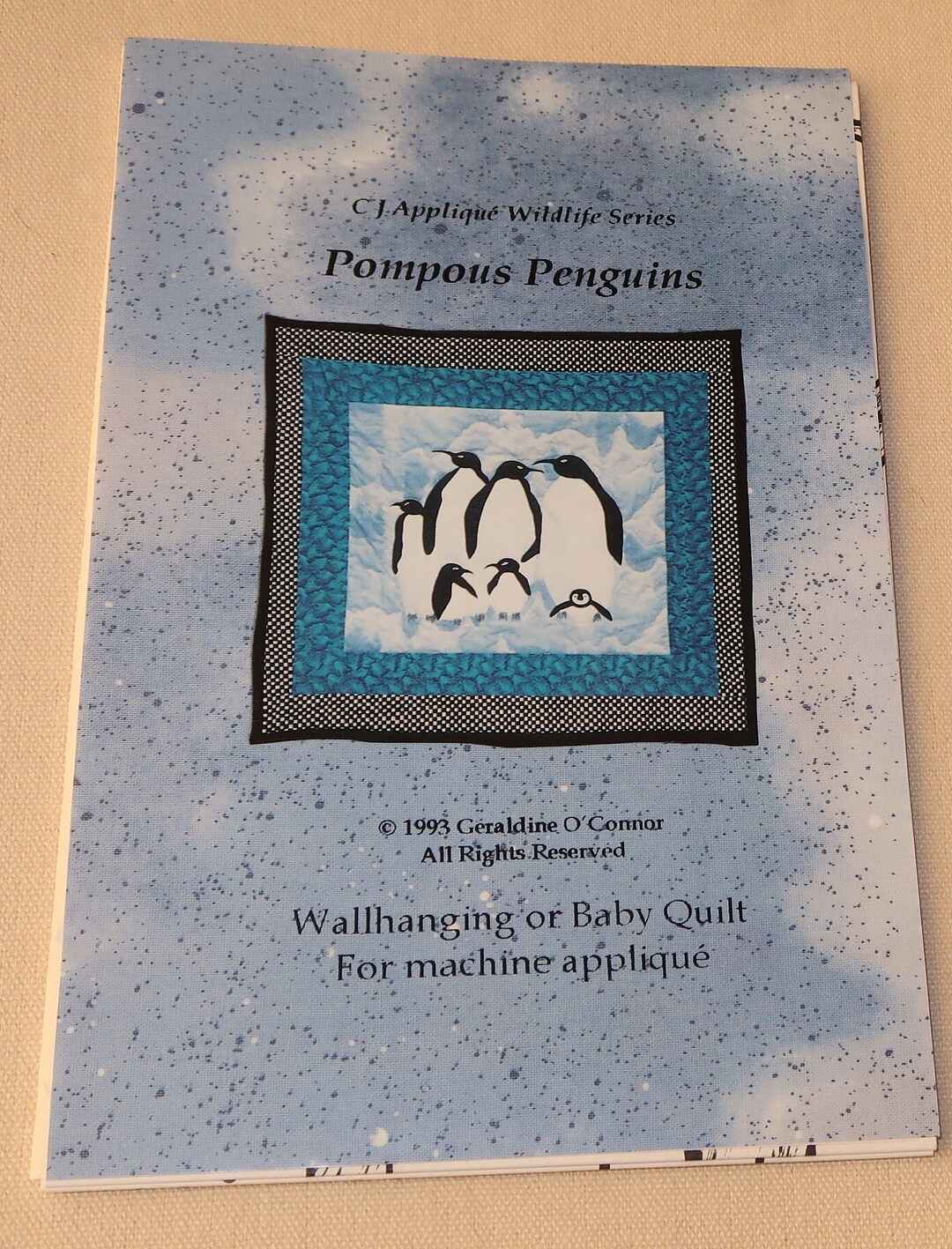 Pompous Penguins Wall Hanging or Baby Quilt Pattern 41 X 39 - Etsy