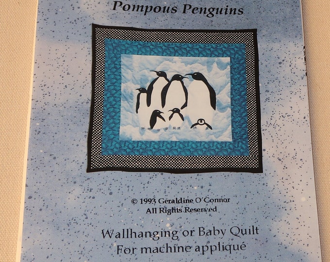 Pompous Penguins Wall Hanging or Baby Quilt Pattern 41 X 39 - Etsy