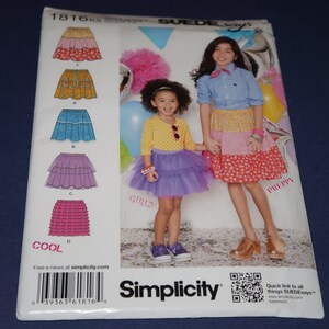 Uncut 7-14 Simplicity 1816 Girls Pull on Skirts Pattern - Etsy