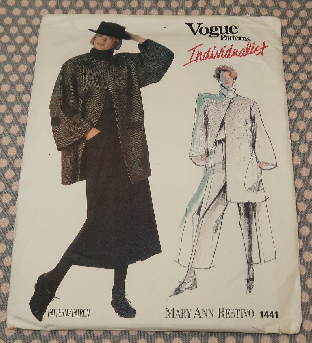 Uncut 12 Mary Ann Restivo Vogue Individualist 1441 Misses Jacket, Skirt ...