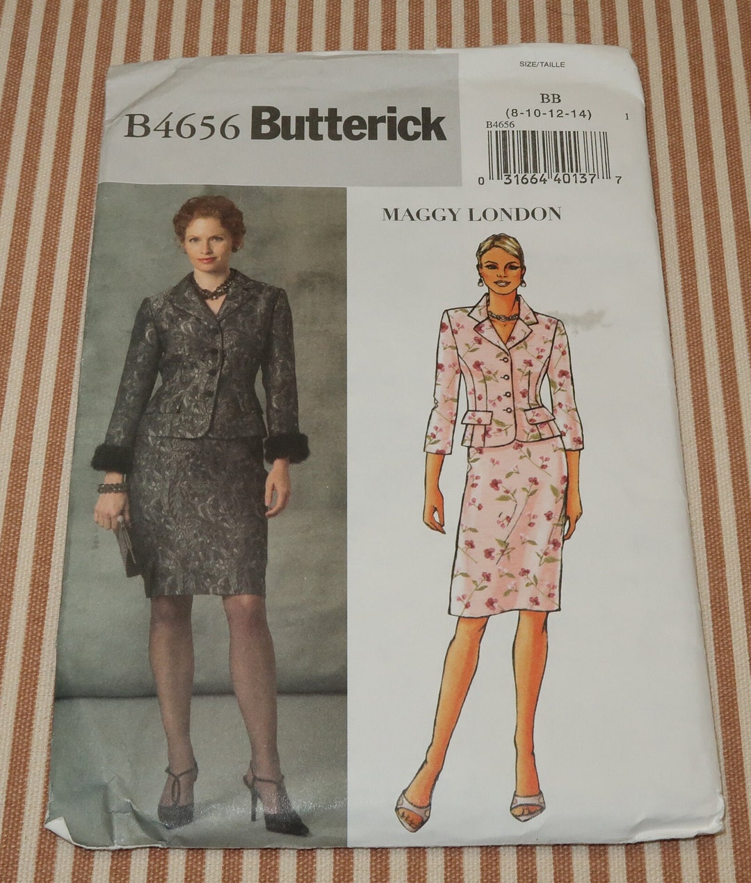 Uncut 8-14 Maggy London Misses Jacket and Skirt Butterick 4656 Pattern ...