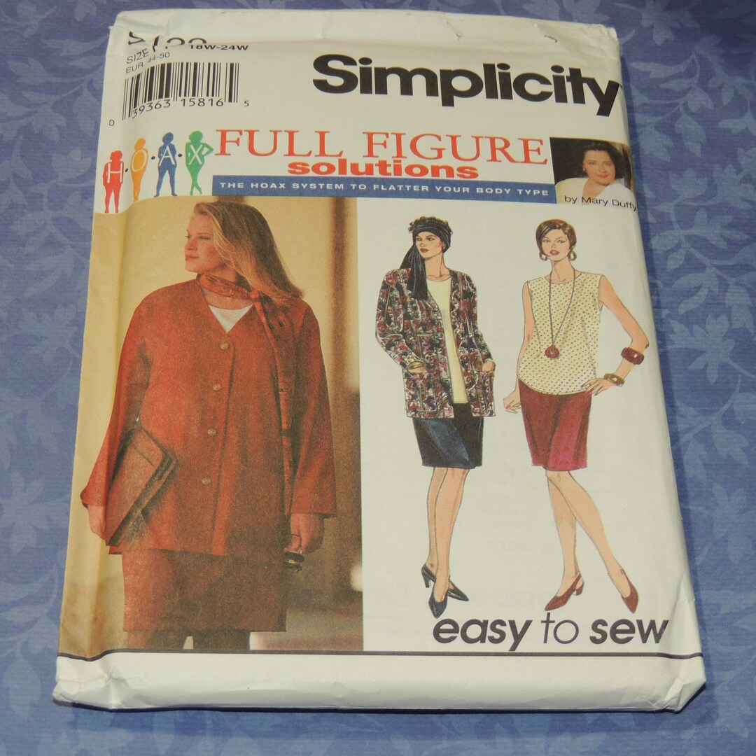 Uncut 18W to 24W Simplicity 9122 Full Figure Solutions Pattern - Etsy