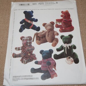Uncut Mccalls Crafts 6833 "it's a Small World" Toy Bear Pattern - Etsy