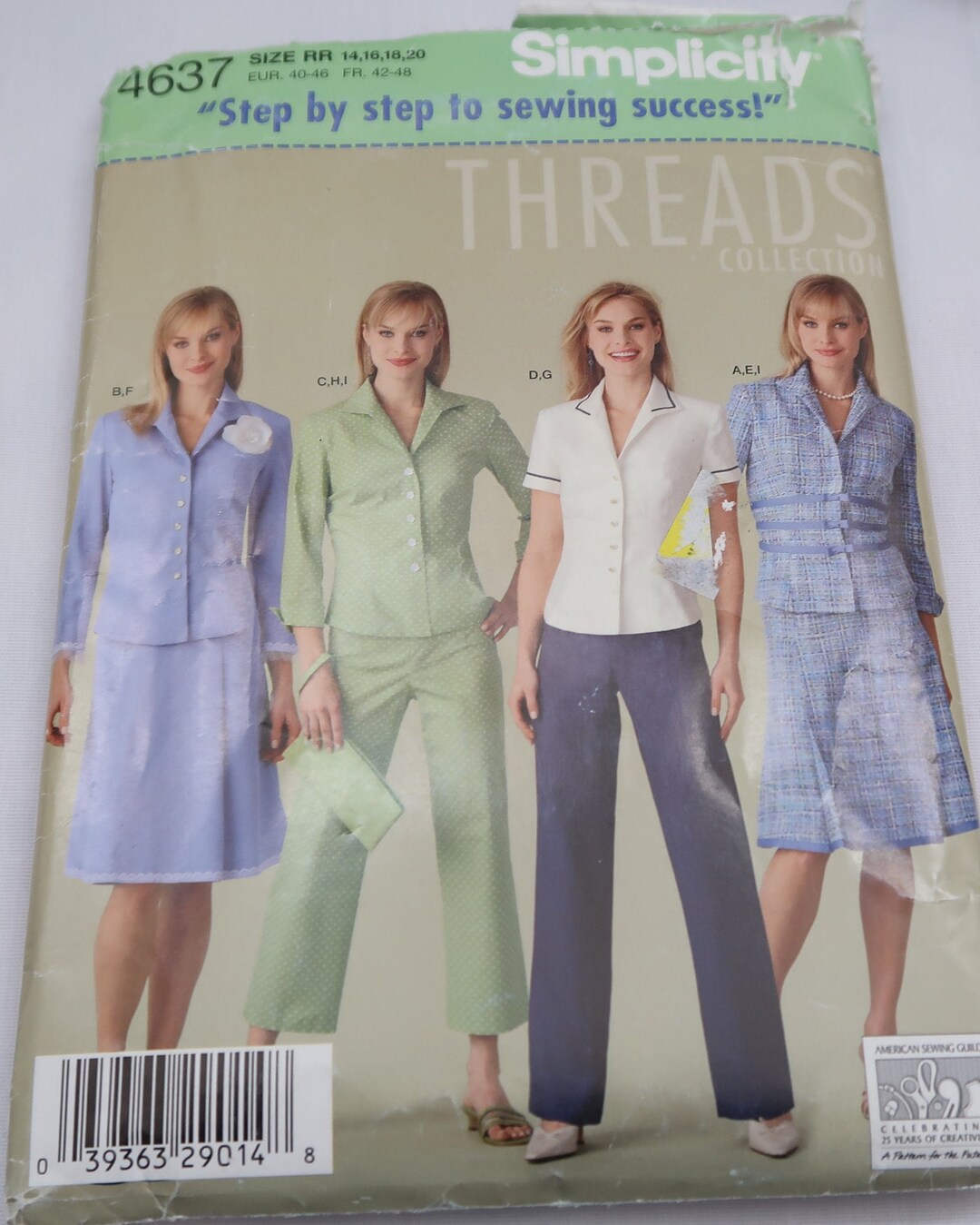 Uncut 14-20 Simplicity 4637 Pants in 2 Lengths, Skirt, Jacket and Purse ...