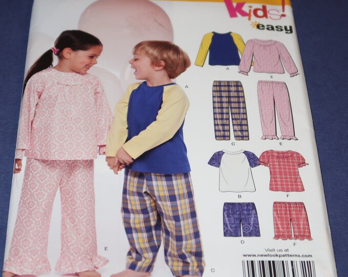 Uncut 1/2-8 New Look 6932 Kids Easy Pajamas Pattern - Etsy