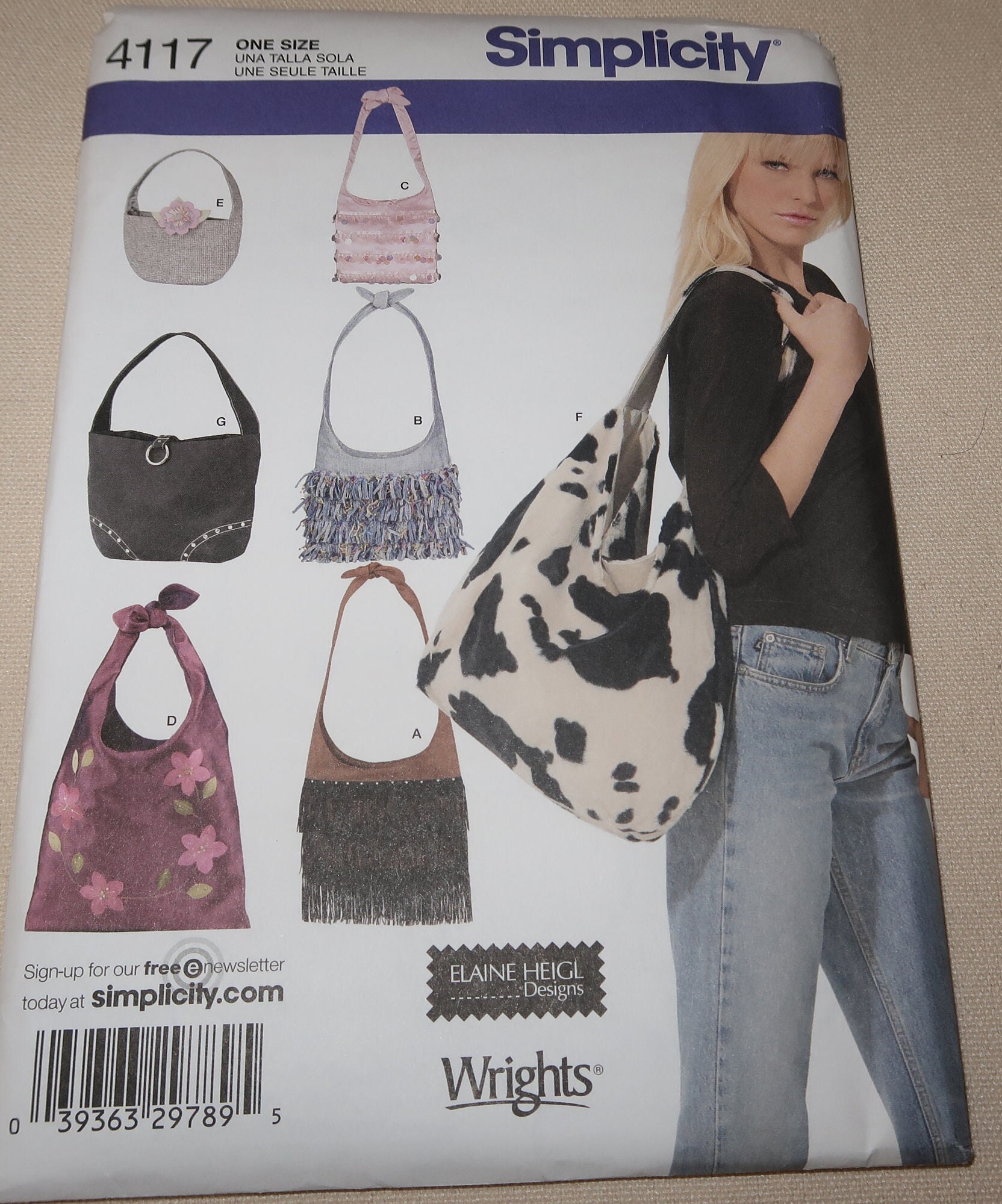 Uncut Simplicity 4117 BAGS Pattern - Etsy