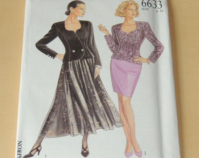Uncut 6-16 New Look 6633 Jacket and Skirt Pattern - Etsy 日本
