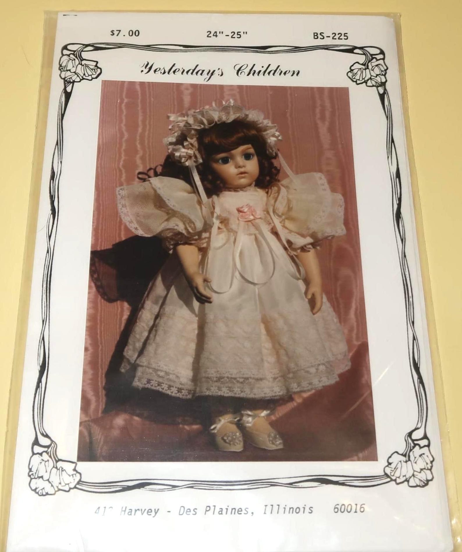 Uncut Yesterdays Children BS-225 Fancy Doll Dress for 24-25 Inch Doll ...