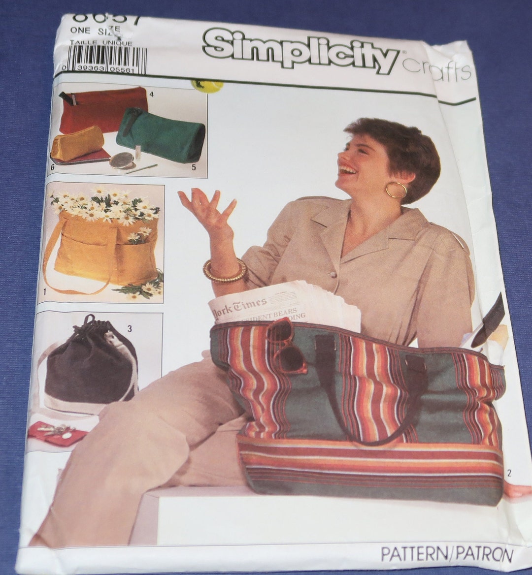 Uncut Simplicity 8657 Set of Bag Pattern - Etsy