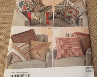 DIY UNCUT Smocked Pillows PATTERN Simplicity 8696 Donna Lang - Etsy