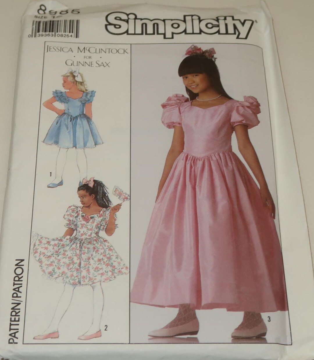 Uncut 10 Jessica Mcclintock for Gunne Sax Simplicity 8985 Girls Dress ...