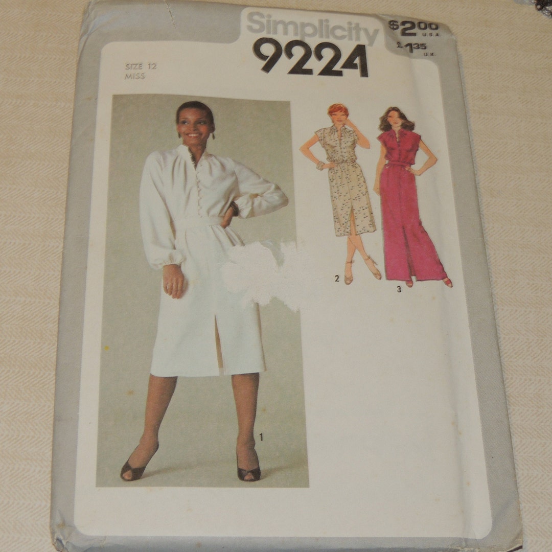 Uncut 12 Simplicity 9224 Dress Pattern in Two Lengths - Etsy