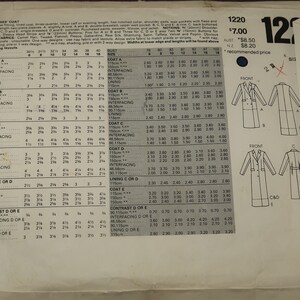 Uncut Size 16 Vogue's Basic Design 1220 Misses Coat Pattern - Etsy