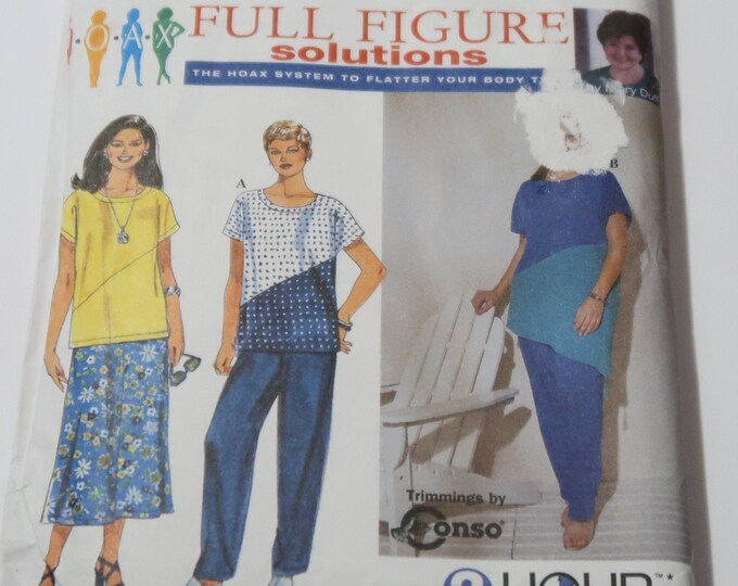 Uncut 18W-24W Full Figure Solutions, Simplicity 8648 Two Hour Womens ...