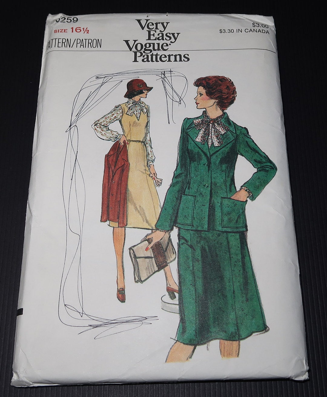 Uncut Bust 39 Very Easy Vogue 9259 Misses Half Size Jacket, Jumper and ...