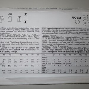 Uncut 6-8-10 Ultra EZ Vogue 9089 Misses Jacket Pattern - Etsy
